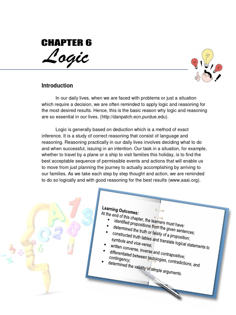 Chapter 6 Logic | PDF | Logic | If And Only If