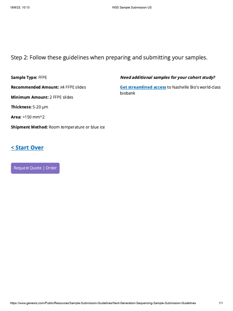 Next Generation Sequencing Sample Submission Guidelines - Resources ...