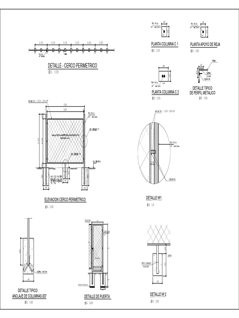 Plano de Ptar - Cerco Perimétrico en Ptar (Cpe-01) - Layout1 | PDF