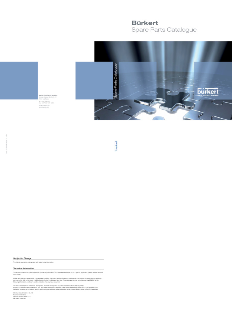 Catalogo para Repuesto Burkert | PDF | Valve