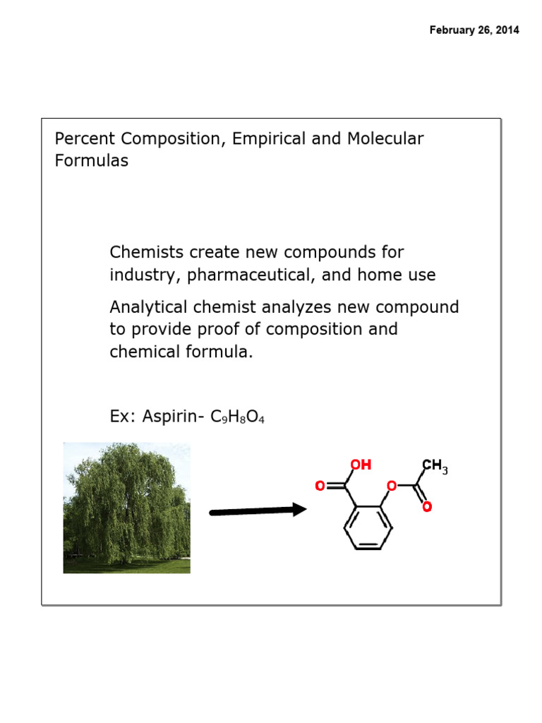 PercentComp Empirical Molecular | PDF | Mole (Unit) | Molecules