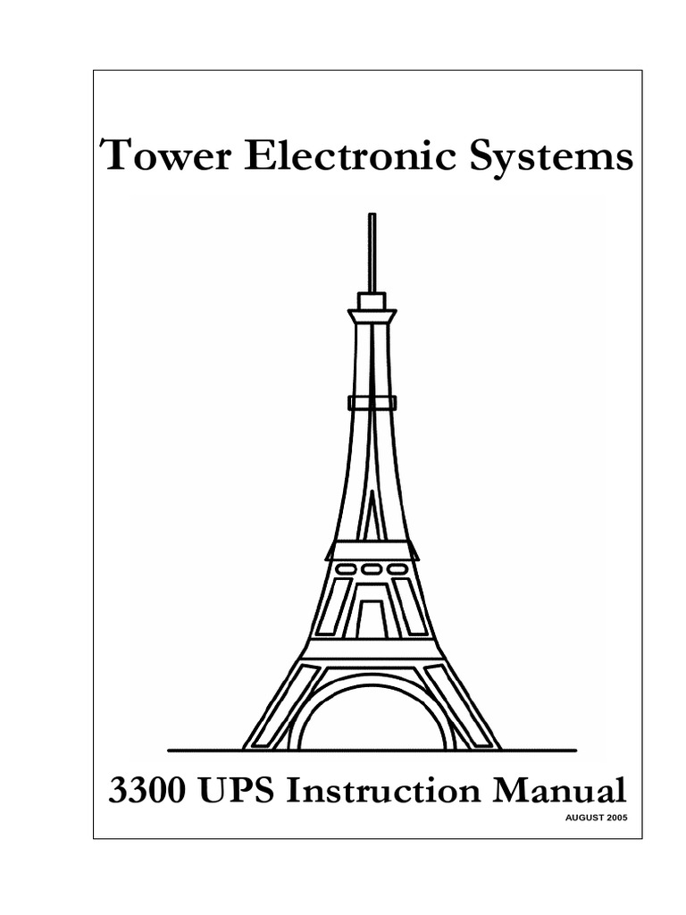 Tower 3300 Instruction Manual | PDF | Power Inverter | Battery Charger