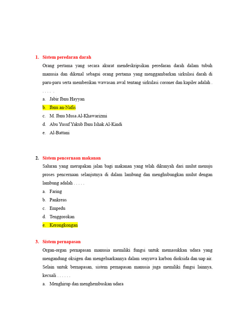 SOAL Olimp Biologi Online | PDF | Kajian Bahasa Asing