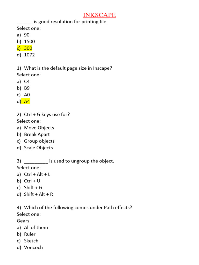 Inkscape Q. | PDF | Geometry | Computer Graphics
