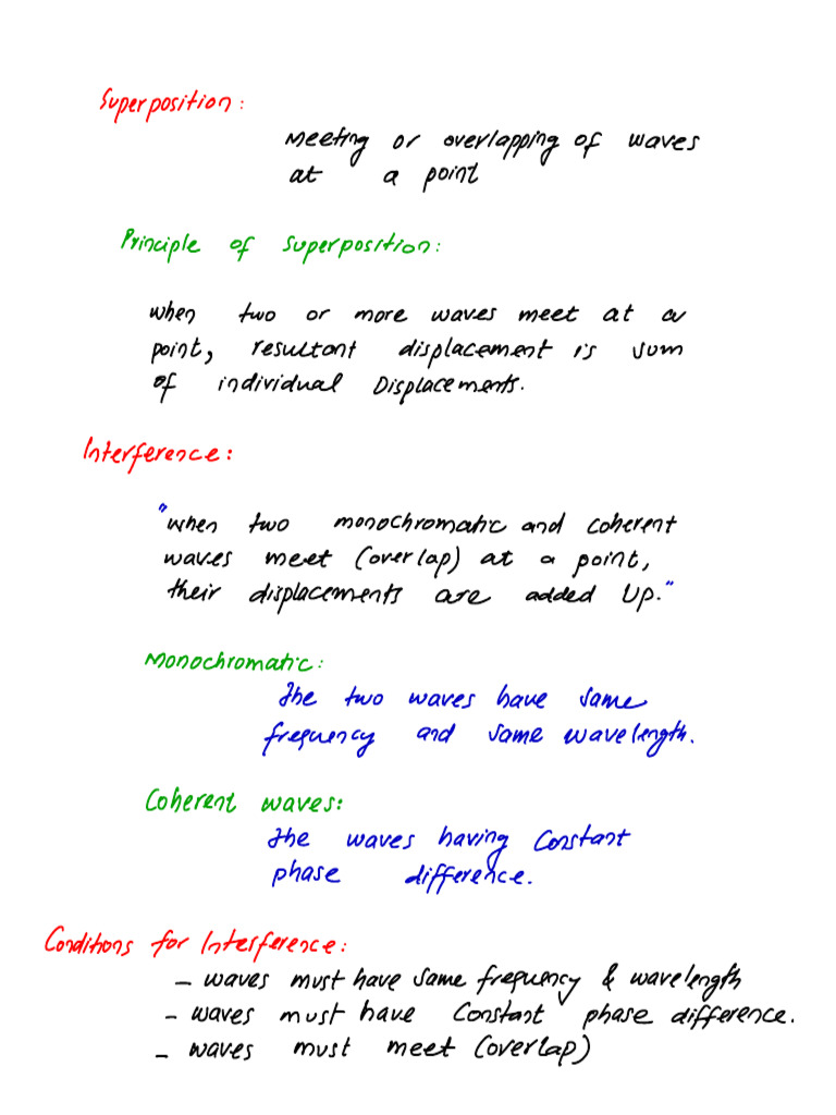Superposition Notes Pdf 