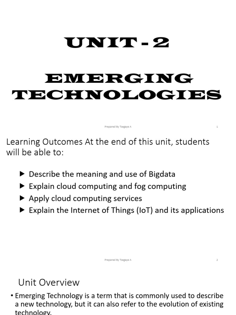 Emerging Tech & Big Data Guide | PDF | Cloud Computing | Internet Of Things