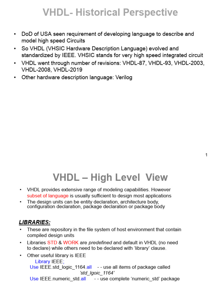 Lecture VHDL | PDF | Vhdl | Data Type