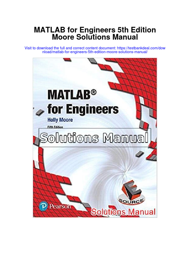 Matlab For Engineers 5th Edition Moore Solutions Manual | Download Free ...