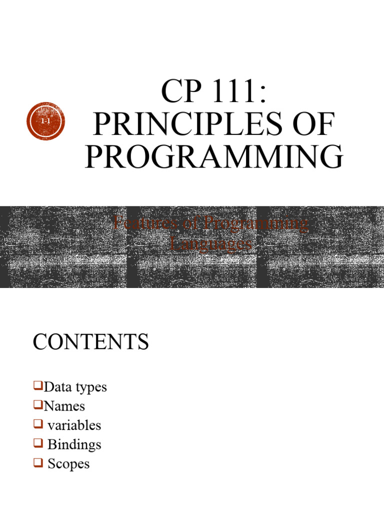 CP 111 Lect Three | PDF | Variable (Computer Science) | Data Type