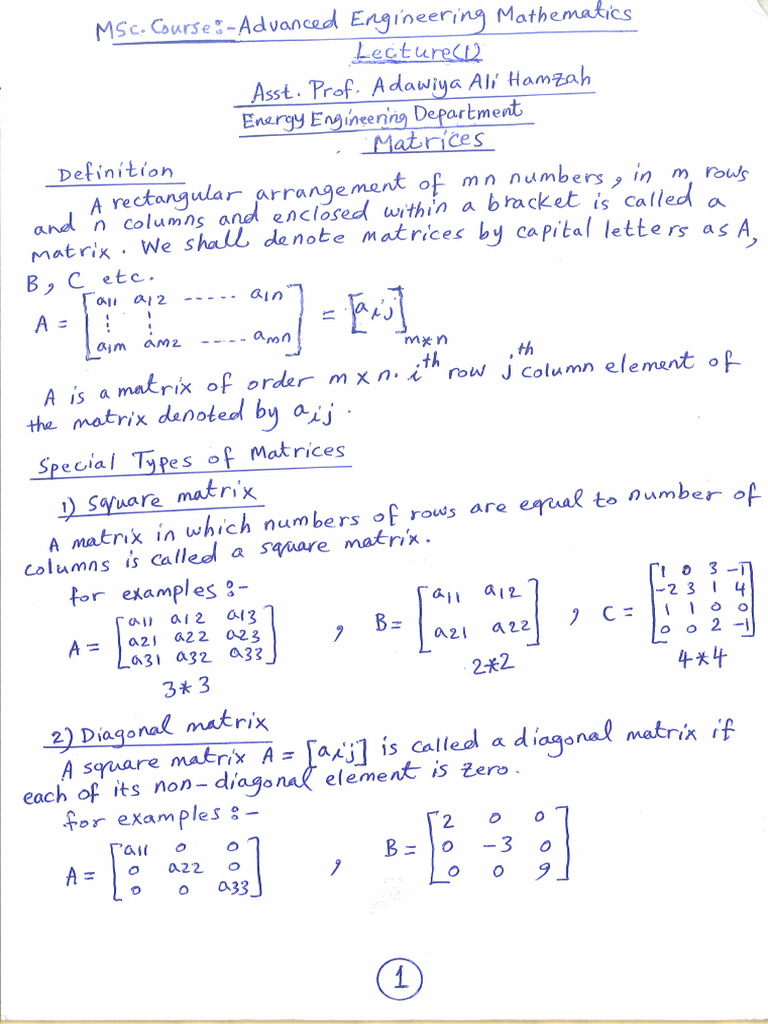 Matrices | PDF