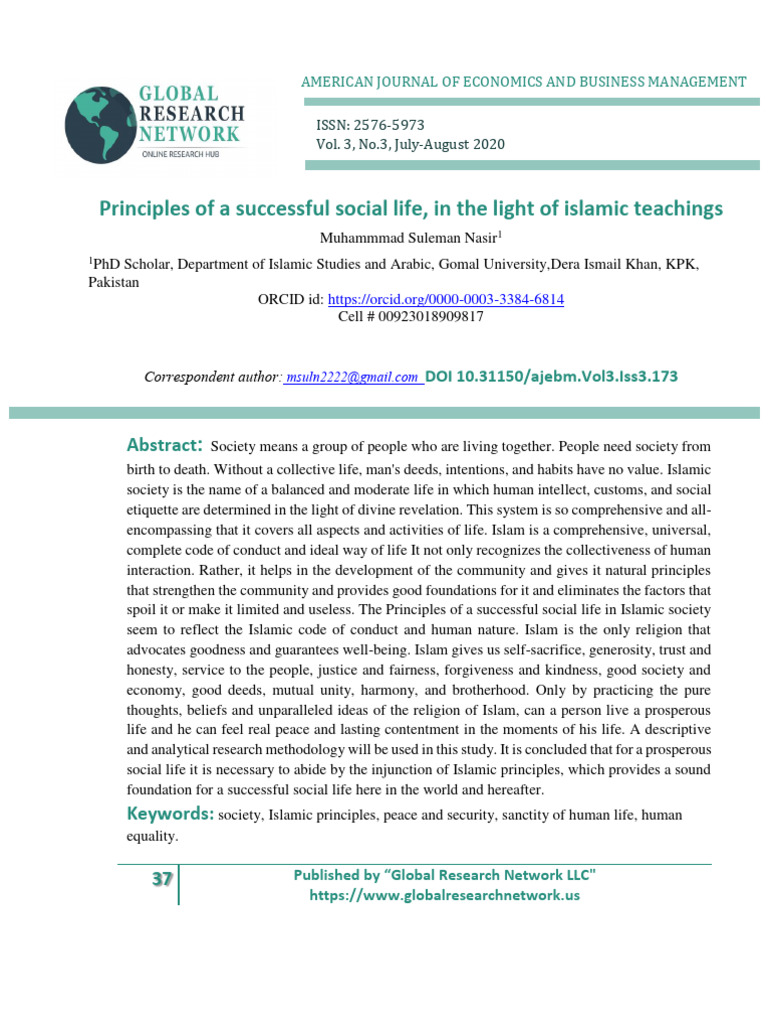 Principles of A Successful Social Life in The Ligh | PDF | Hadith ...