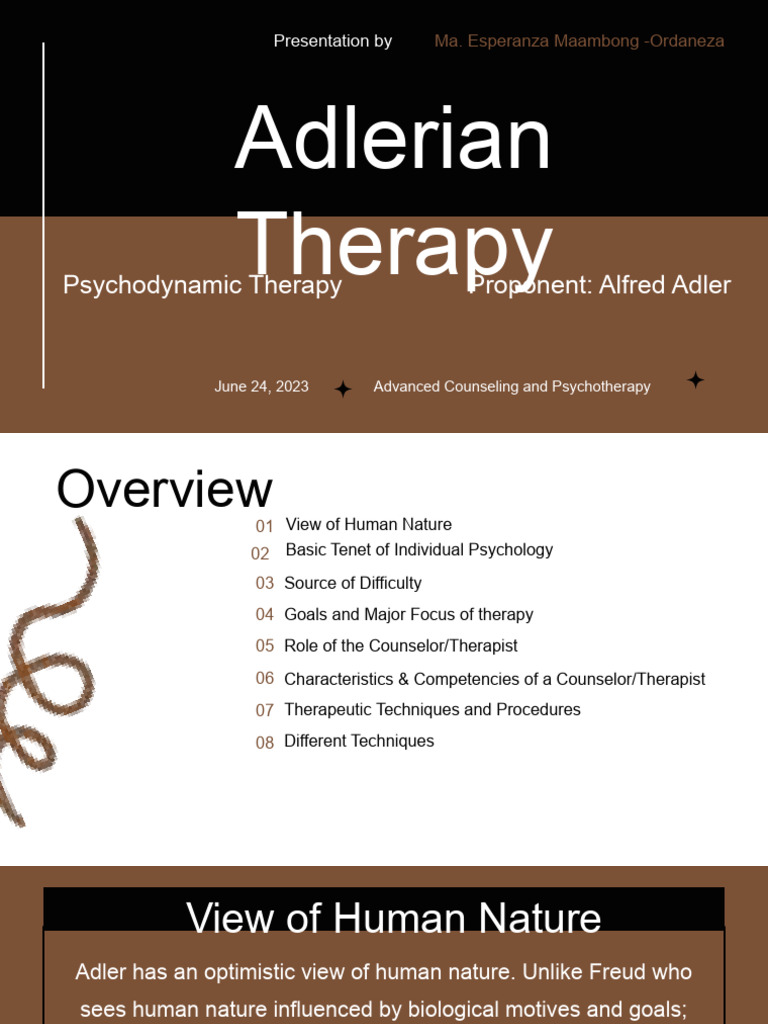 Adlerian Therapy | PDF | Psychotherapy | Mental Health