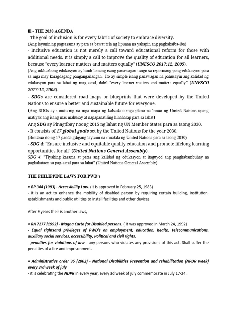 THE PHILIPPINE LAW FOR PWD's | PDF | Disability | Justice