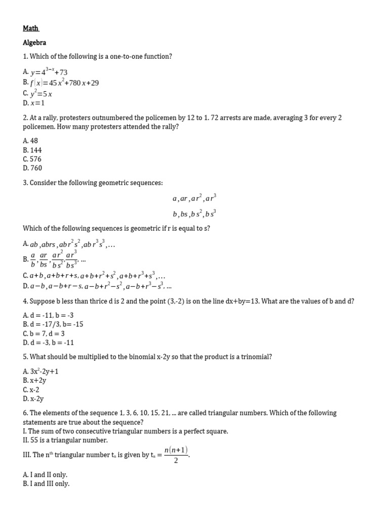 Math Test | PDF | Triangle | Rectangle