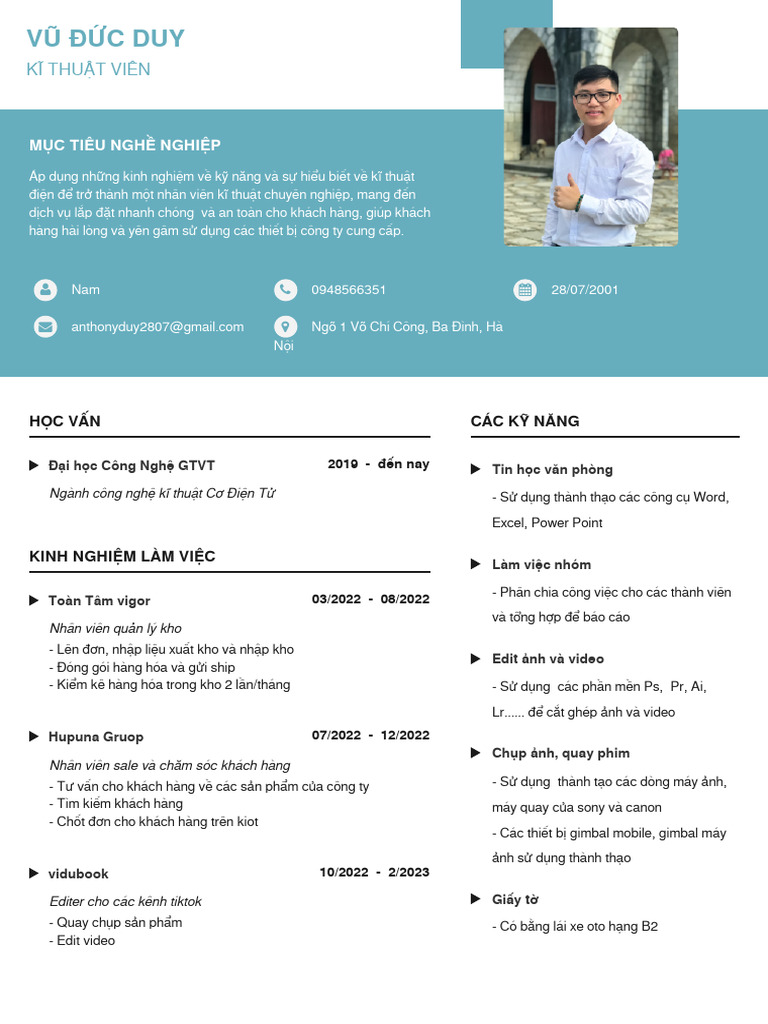 Vu Duc Duy TopCV - VN 030823.121933 | PDF