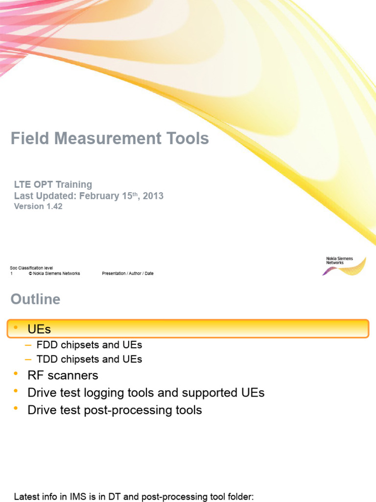 02 Field Measurement Tools | PDF | Lte (Telecommunication) | Computer ...