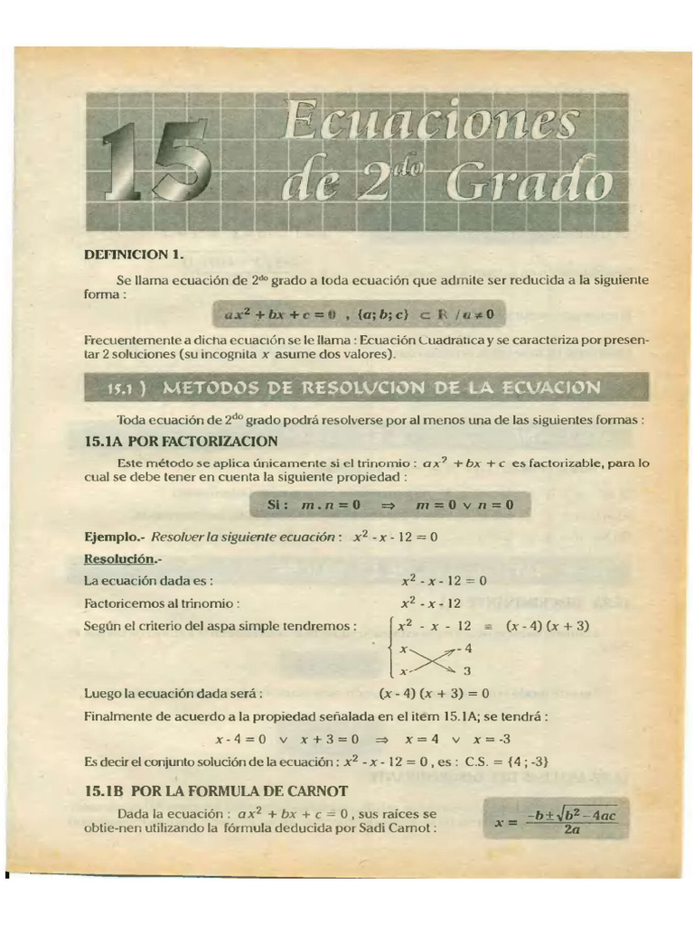 15. Ecuaciones de 2do Grado by Racso | PDF