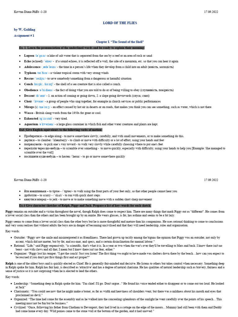 Kovtun Diana PhEb120 Assignment 1 | PDF | Young Adult