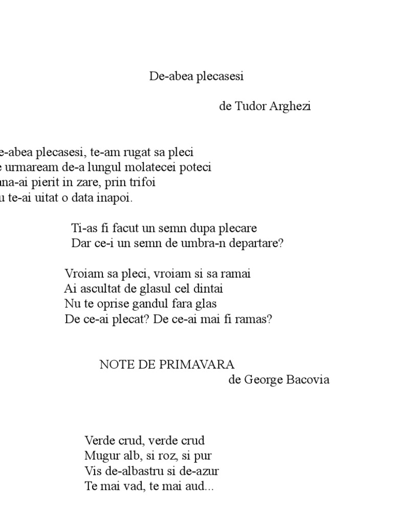 Poezii Romanesti Rare | PDF