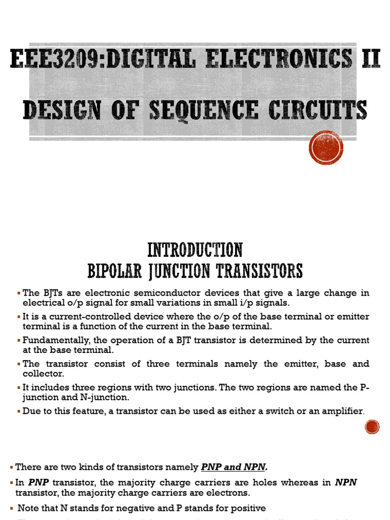 Lecture 1 - BJTs and MOSFETs | PDF | Field Effect Transistor | Bipolar Junction Transistor