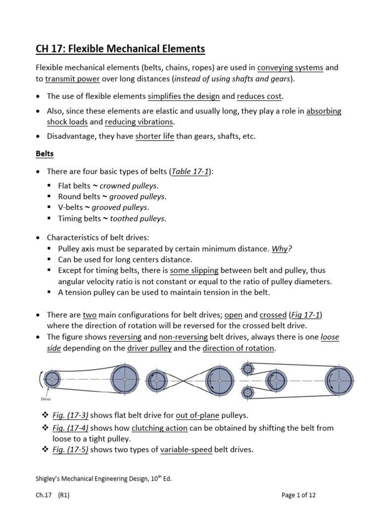Inno2020 T7 Flexible Mechanical Elements | PDF | Belt (Mechanical) | Mechanics