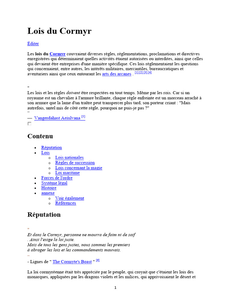 Cormyr 1 | PDF | Justice | Crime et violence
