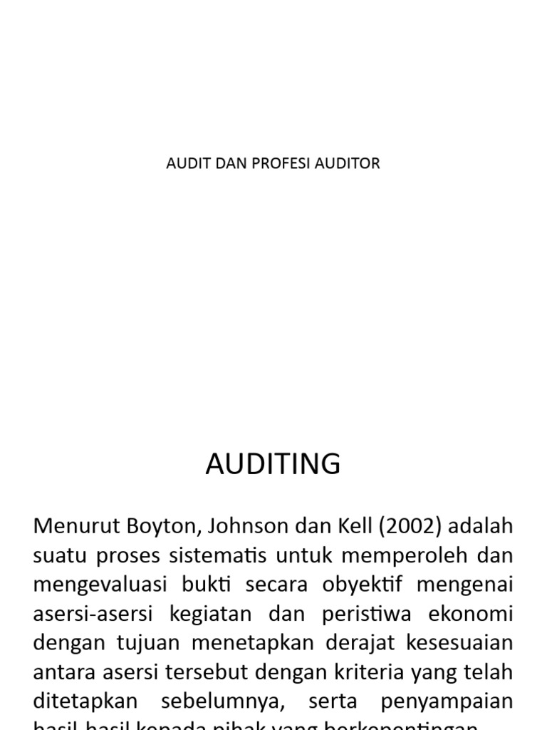 Audit 1 | PDF | Bisnis | Pengelolaan Keuangan & Uang