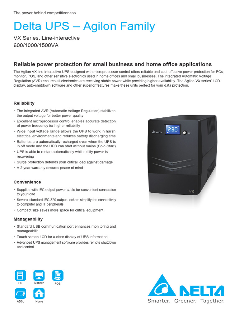 Leaflet UPS VX600 1500VA en Emea | PDF | Personal Computers | Computer Engineering