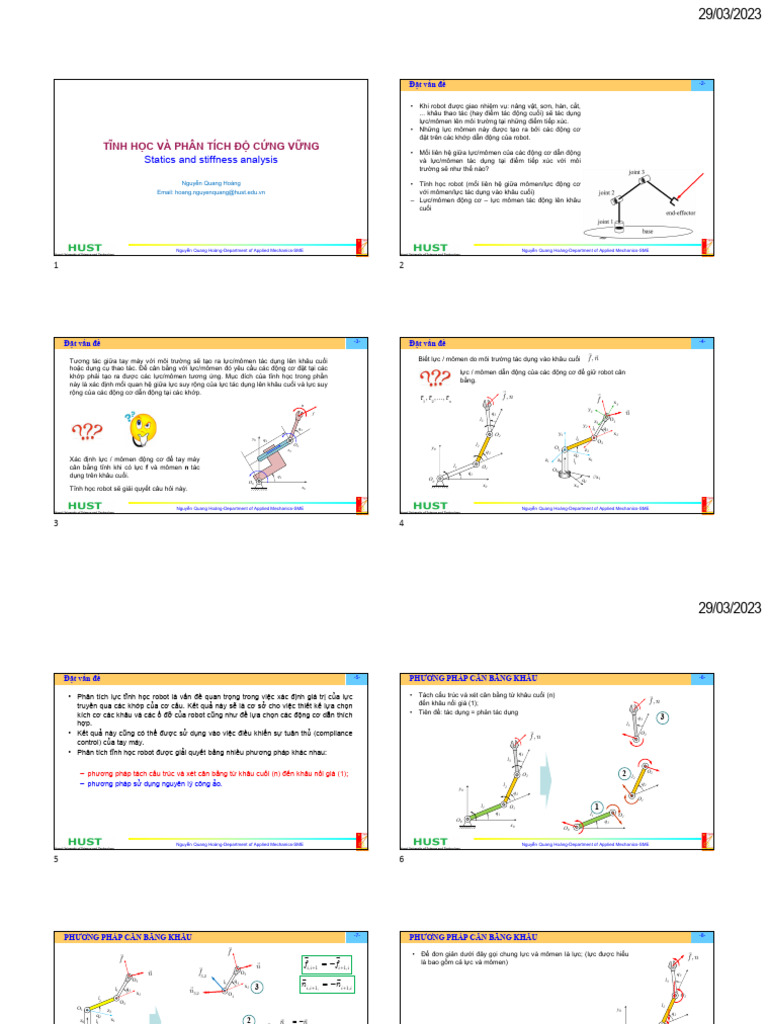 Robotics 8 Statics - Stiffness Analysis - 4s | PDF