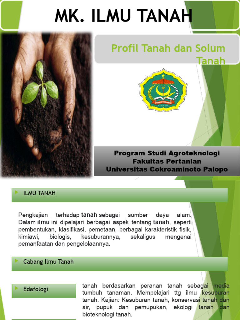 PERTEMUAN 2 ILMU TANAH Profil Tanah Dan Solum Tanah | PDF