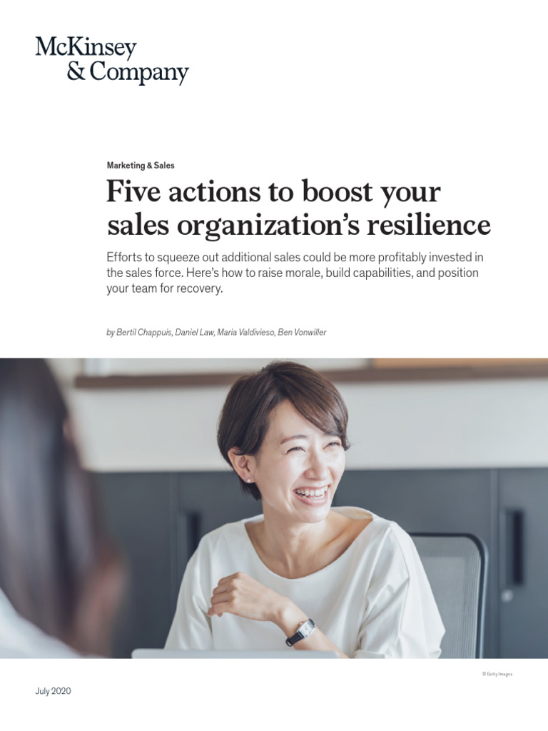 Five Actions To Boost Your Sales Resilience | PDF | Sales | Customer ...