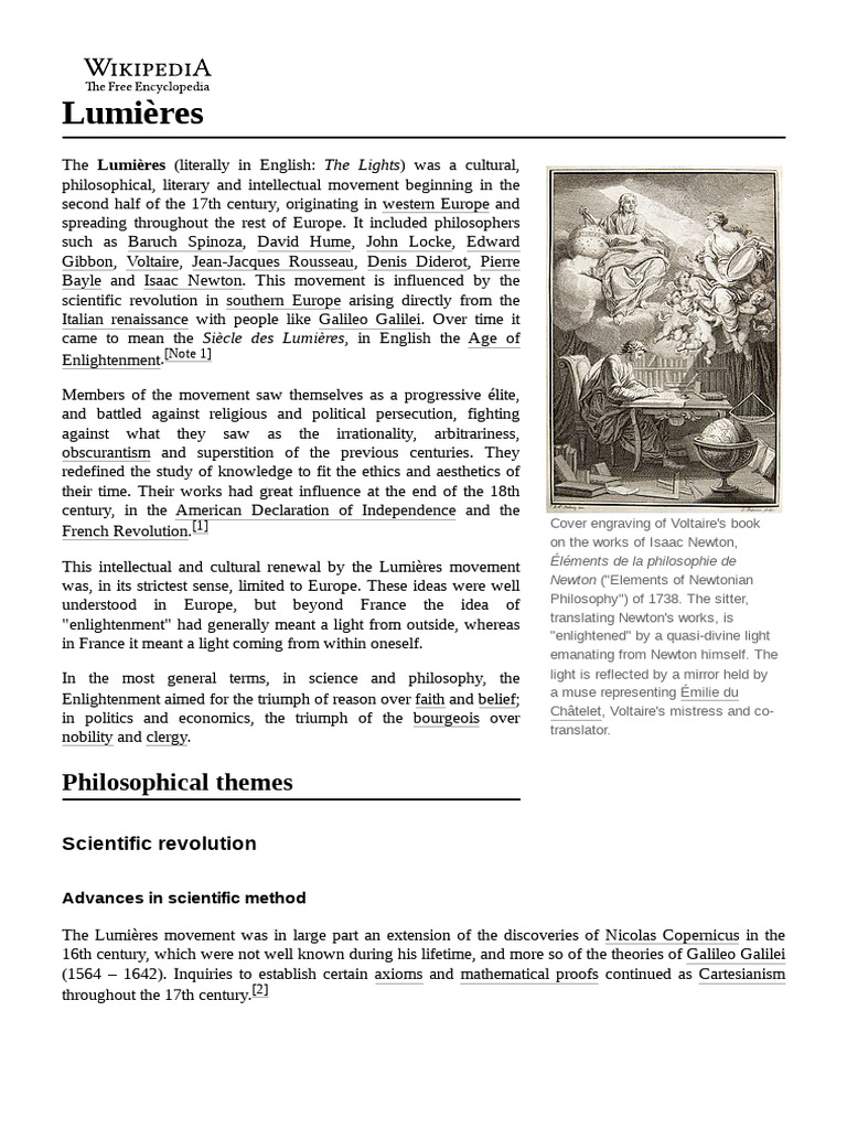 Lumières | PDF | Age Of Enlightenment