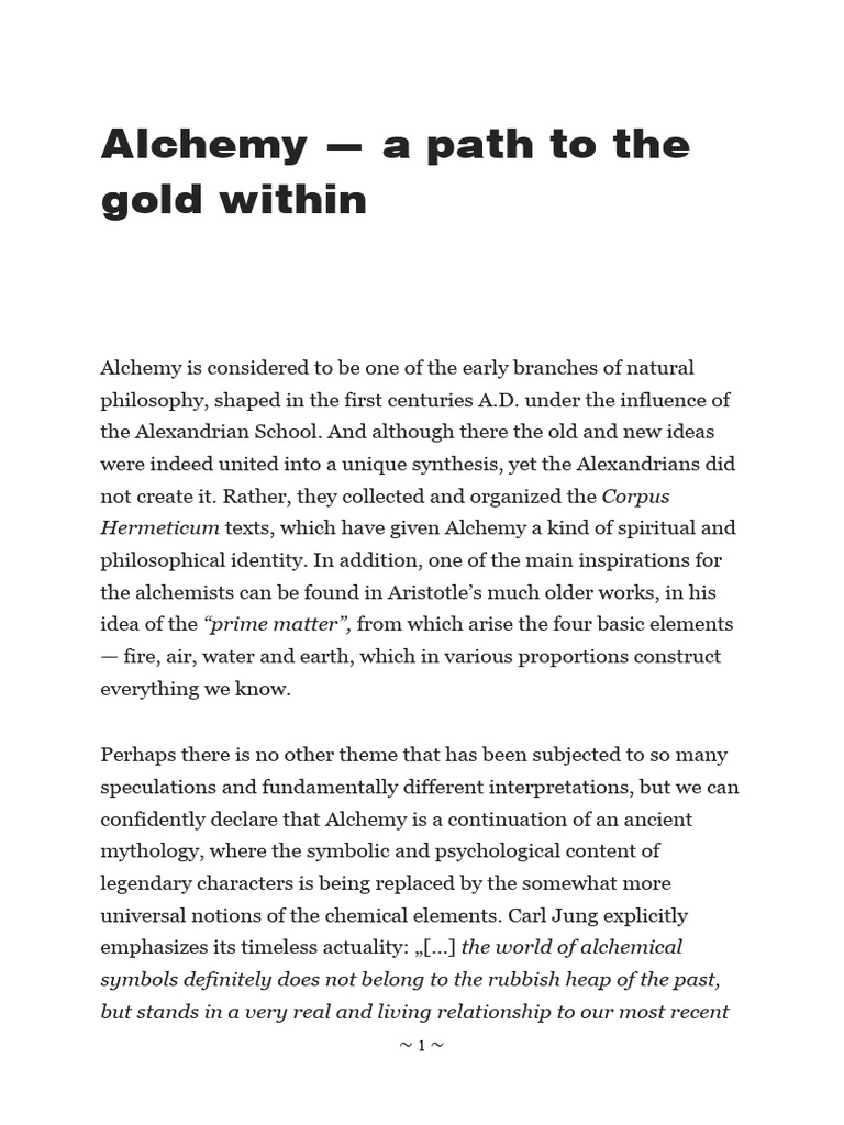 Alchemy | PDF | Alchemy | Jesus