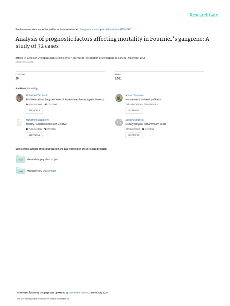 Fournier S Gangrene | PDF | Sepsis | Health Care