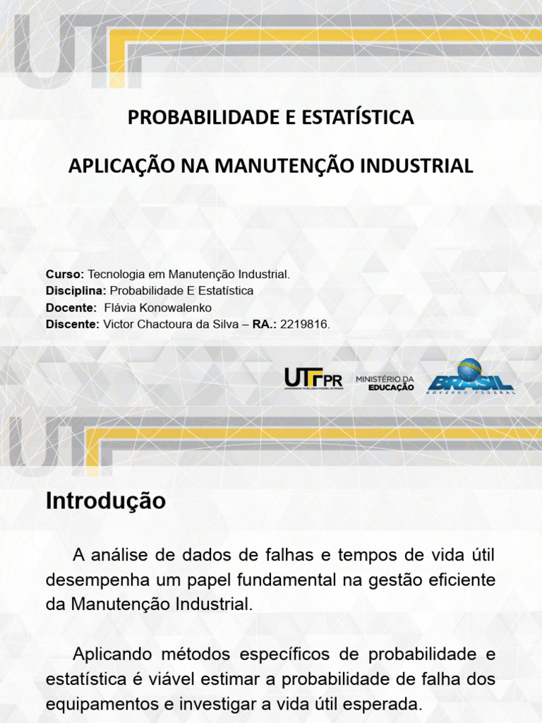 Slide Padrão Utfpr Pdf Estatísticas Dados