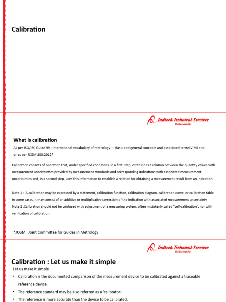 Calibration | PDF | Calibration | Verification And Validation