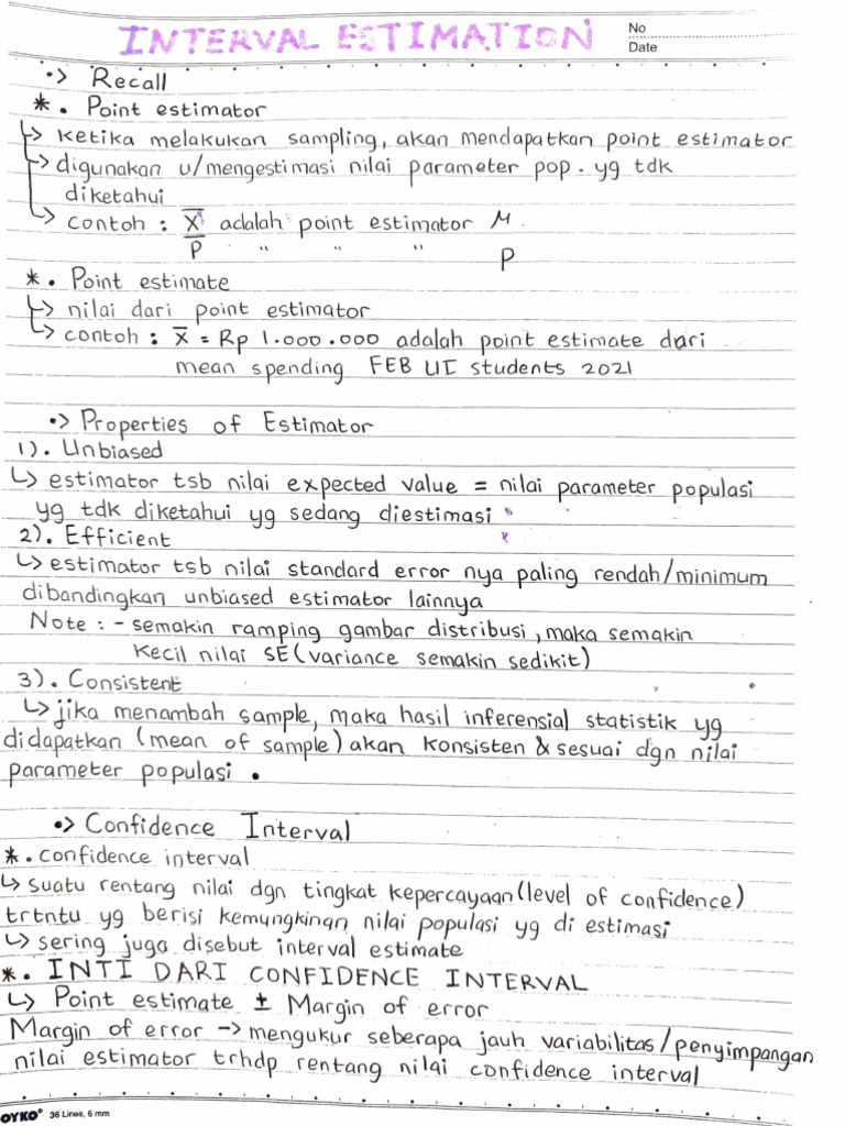 SUMMARY CHAPTER 8 Statistika Ekonomi Dan Bisnis | PDF