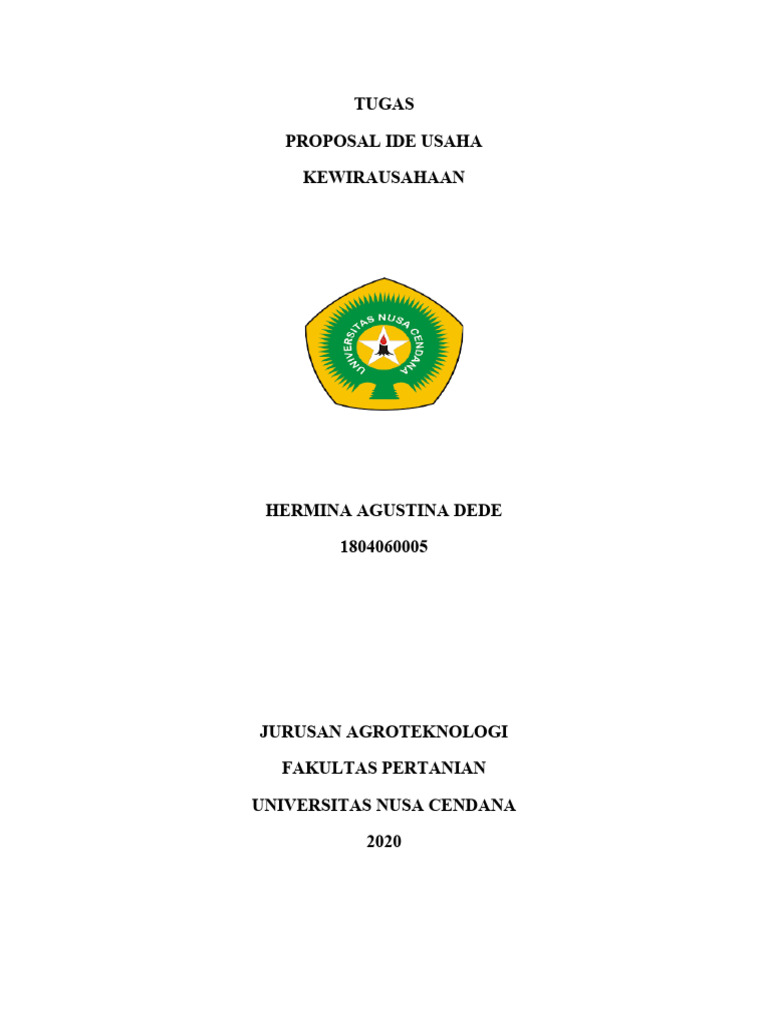 Contoh Proposal Kewirausahaan | PDF