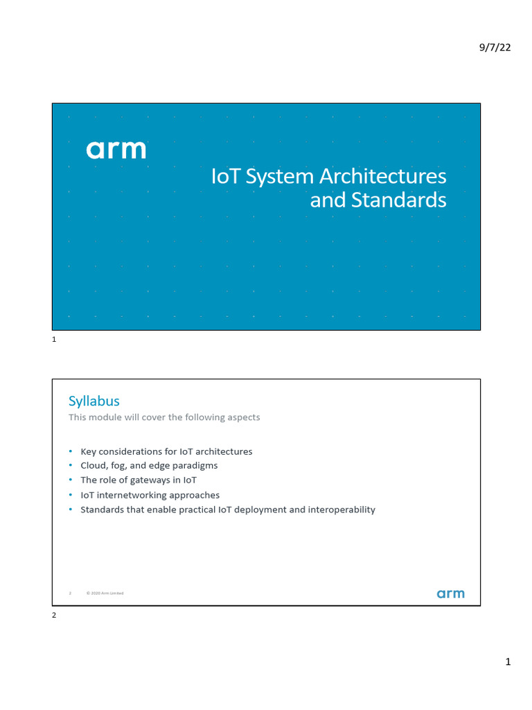02 - IoT System Architecture and Standards | PDF | Internet Of Things | Computer Network
