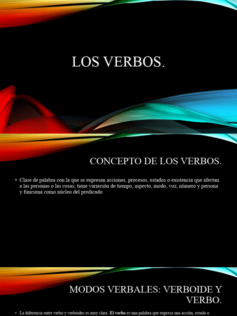 Concepto y Tipos de Verbos | PDF | Verbo | Ciencia cognitiva