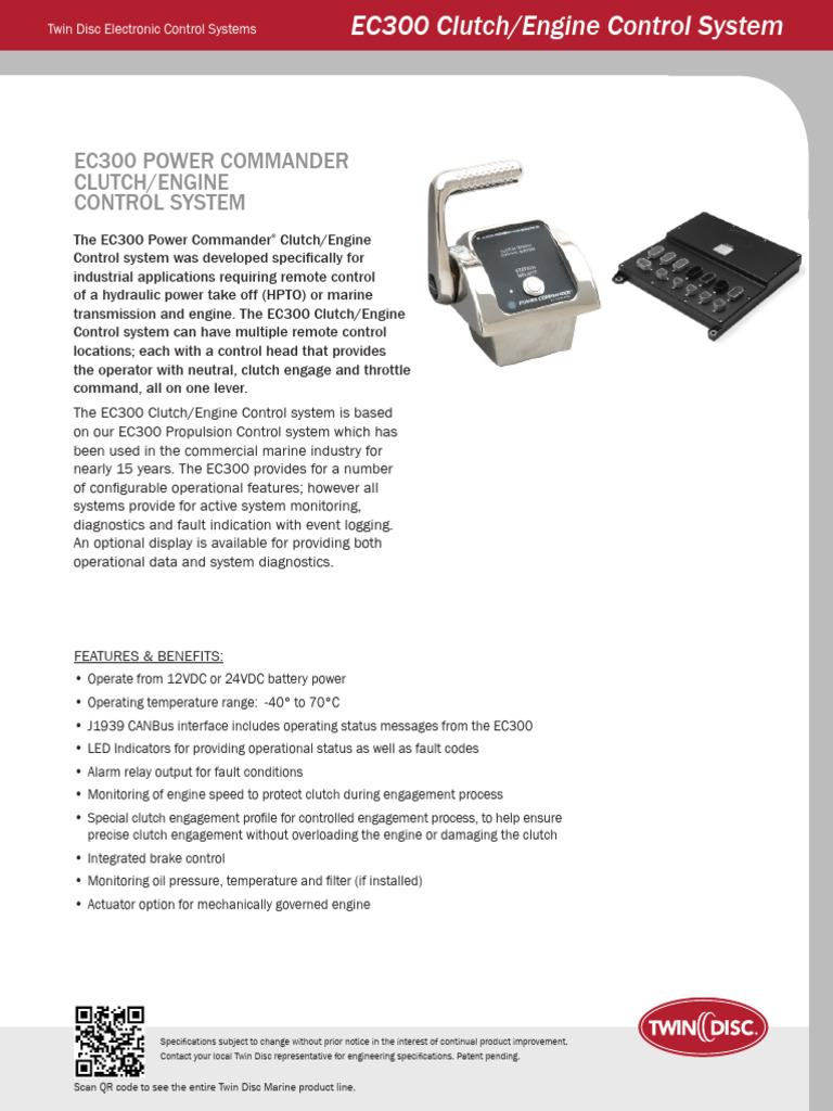 EC300 Clutch Engine Control System | PDF | Clutch | Engines
