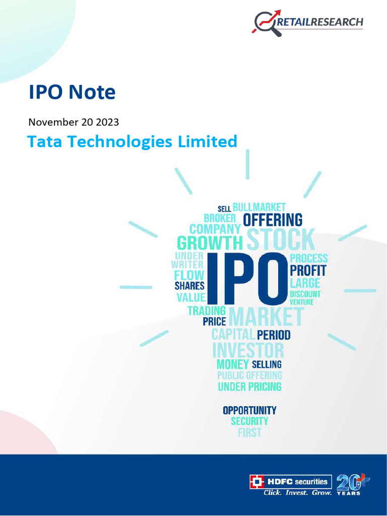 Tata Technologies Limited IPO Note-202311220905289760400 | PDF | Product Lifecycle | Outsourcing