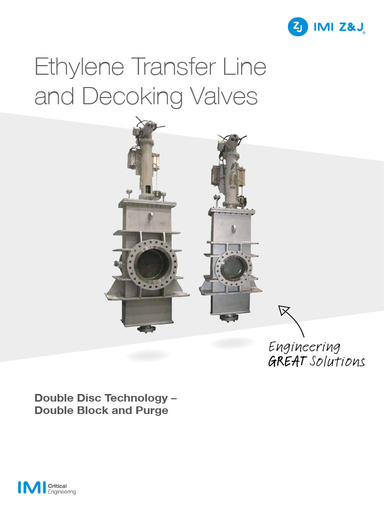 Ethylene Transfer & Decoking Valves Guide | PDF | Valve | Hydraulics