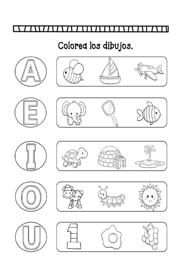 Las Vocales Colorear | PDF