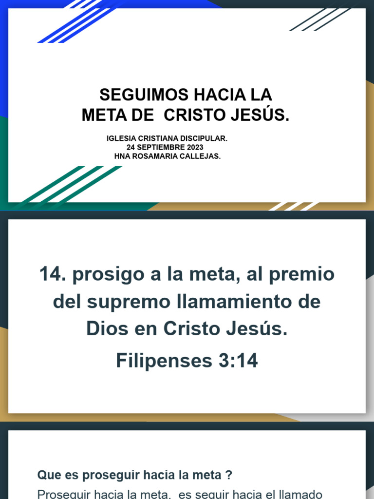 Seguimos Hacia La Meta de Cristo Jesus | PDF | Cristo (título) | Oración