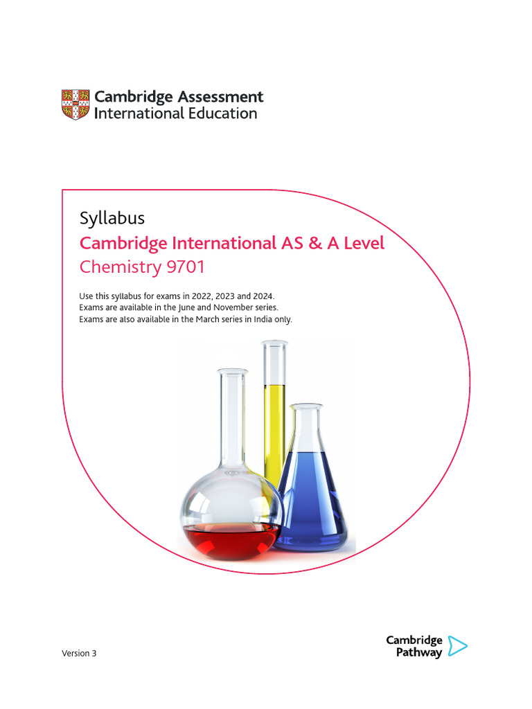 As A2 Chemistry Syllabus | PDF | Ionic Bonding | Chemical Bond