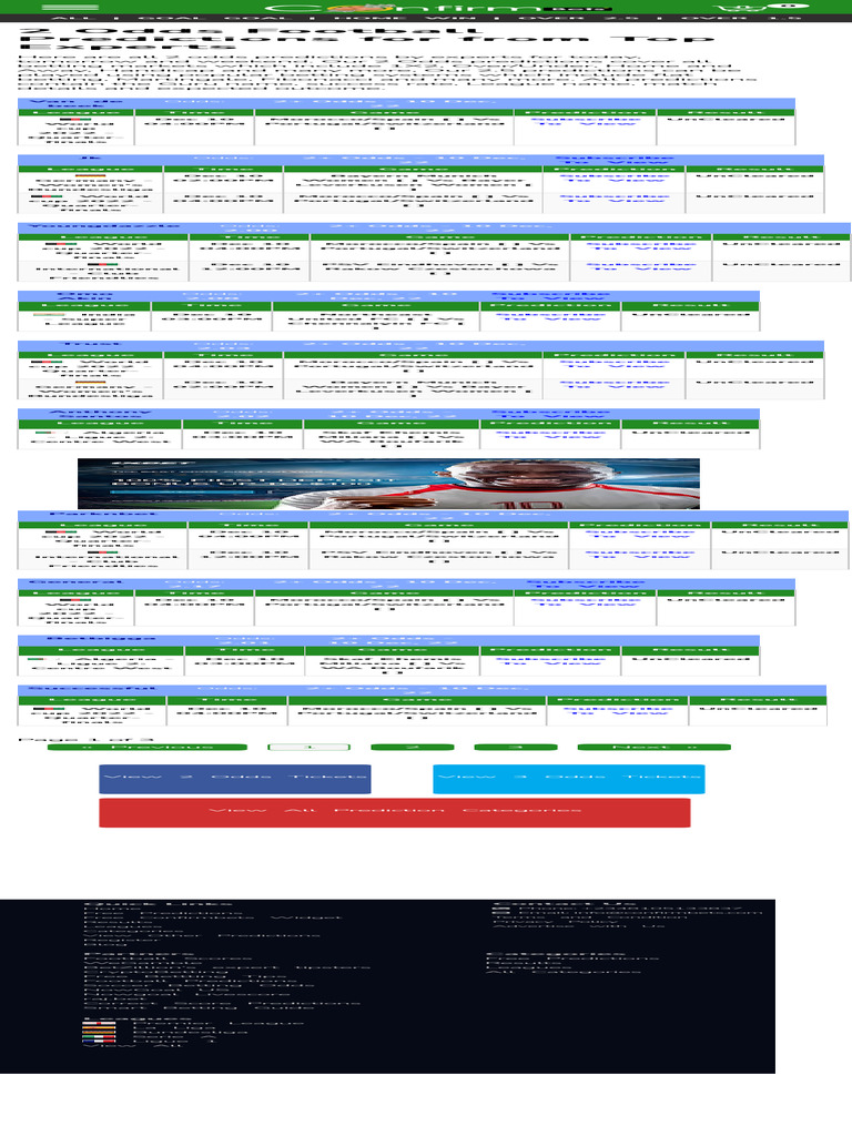 2 Odds Football Predictions For From Top Experts | PDF | Wagering ...
