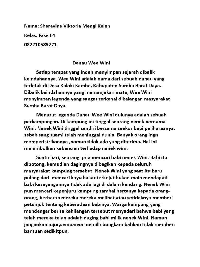 Danau Wee Wini | PDF