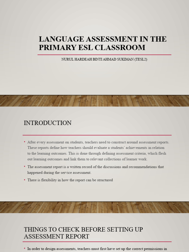 Assessment Oral Presentation | PDF | Educational Assessment | Teachers