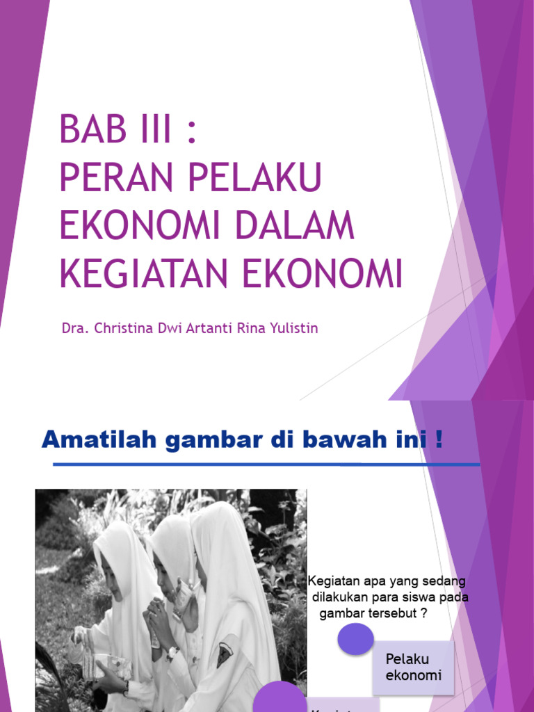 X Bab 3 Klas X Peran Pelaku Eko | PDF